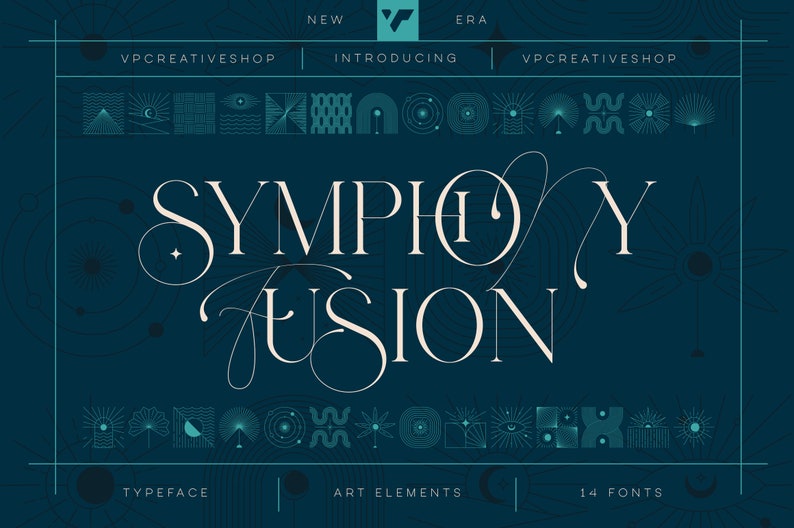 Symphony Fusion Creative Typeface – Elegant Serif & Sans Combo With 87 ...