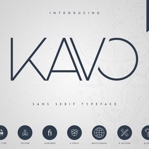 Kavo Sans Serif + 6 Logo Templates - Etsy
