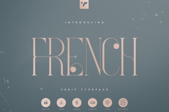 French Typeface 4 Fonts - Etsy