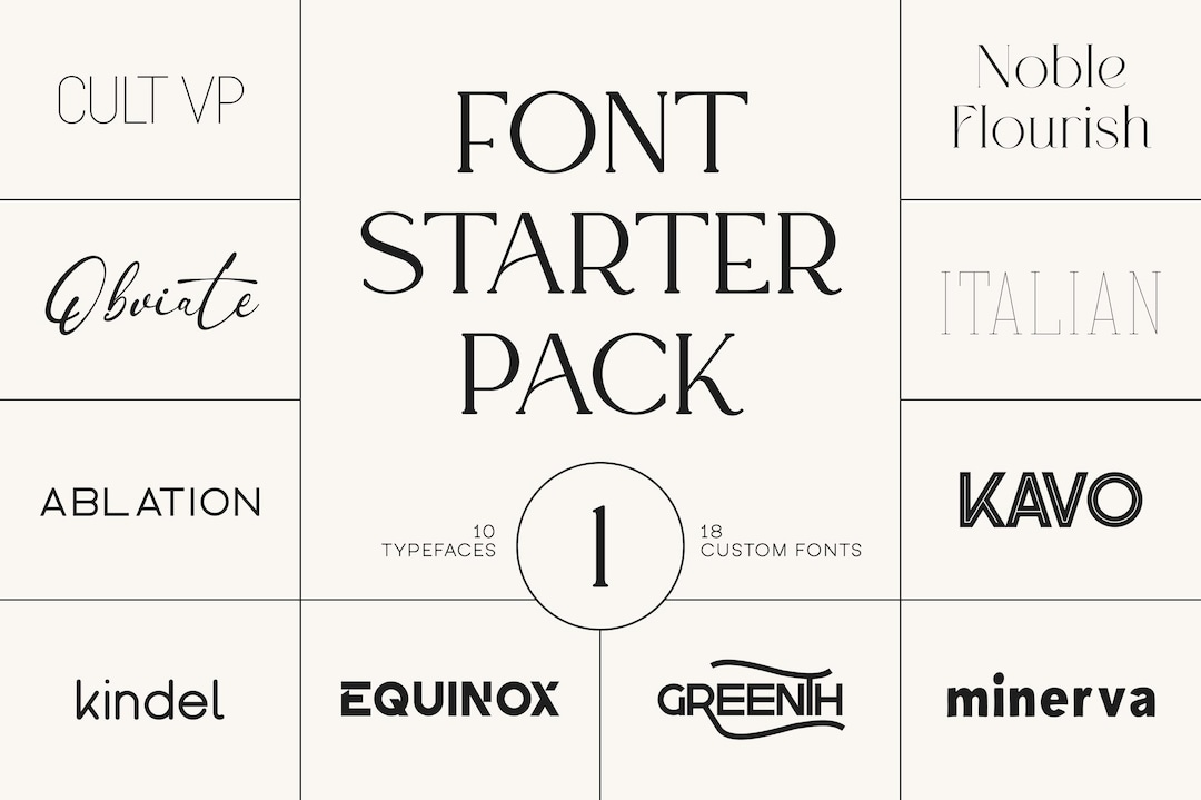 Font Starter Pack 1 - Procreate Fonts, Canva Fonts, Branding Font ...