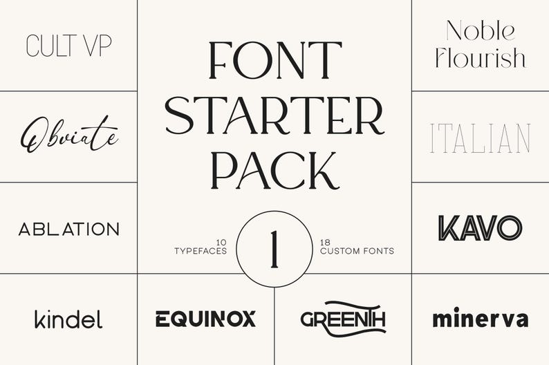 Font Starter Pack 1 - Procreate Fonts, Canva Fonts, Branding Font ...