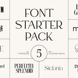Font Starter Pack 5 - Procreate Fonts, Canva Fonts, Branding Font ...