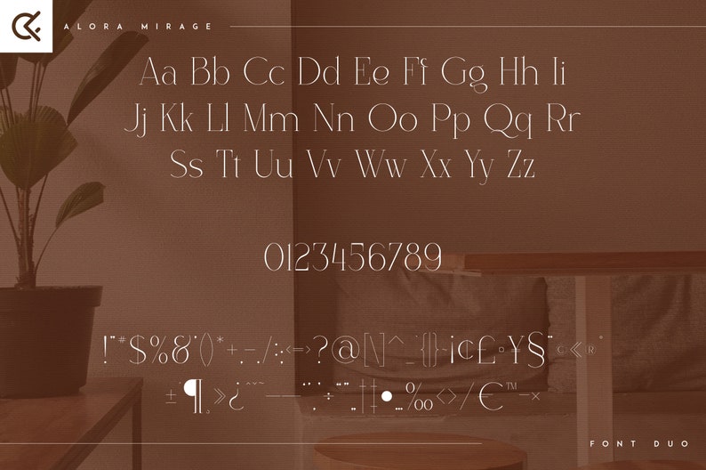 Alora & Mirage Modern Font Duo - Etsy