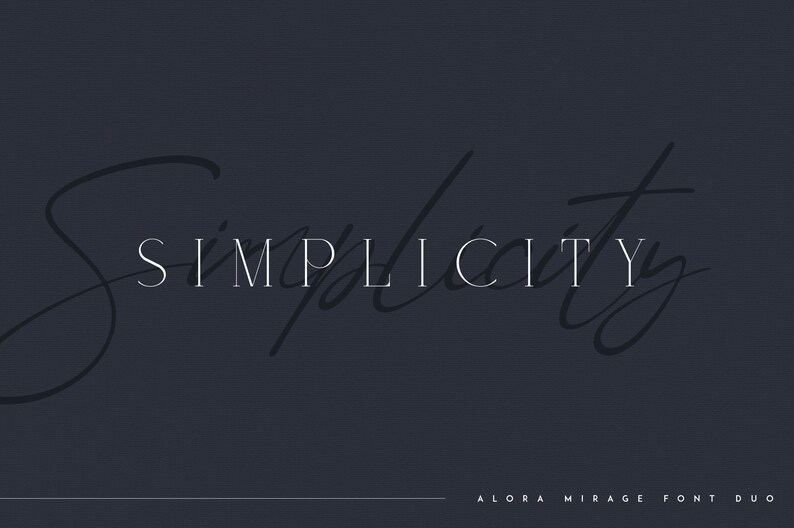 Alora & Mirage Modern Font Duo - Etsy