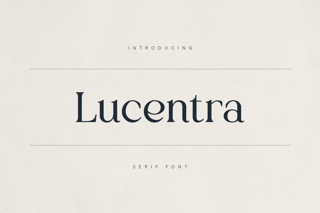Lucentra Refined Serif Font – Elegant High-contrast Typeface With ...