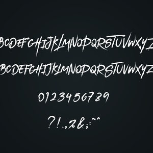 Dark Heart Brush Font + Extras - Etsy