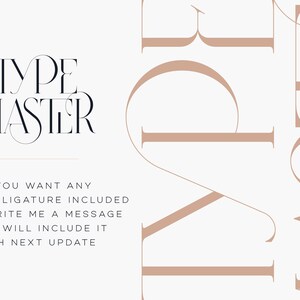 Type Master Ligature Serif Font – Sophisticated Typeface With 100 ...