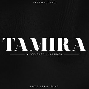 Tamira Luxe Serif Typeface - Etsy
