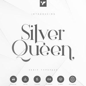 Silver Queen - Serif Typeface - Etsy