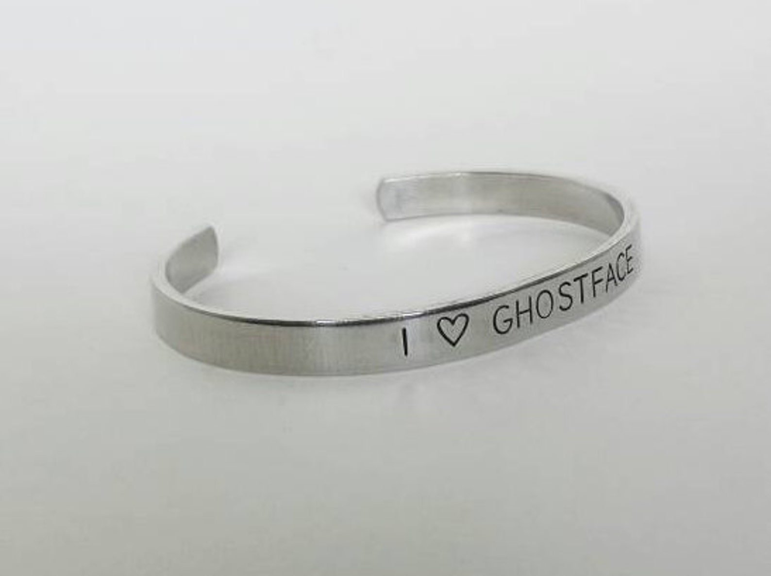 Ghostface Scream Jewelry Handstamped Bracelet Halloween - Etsy