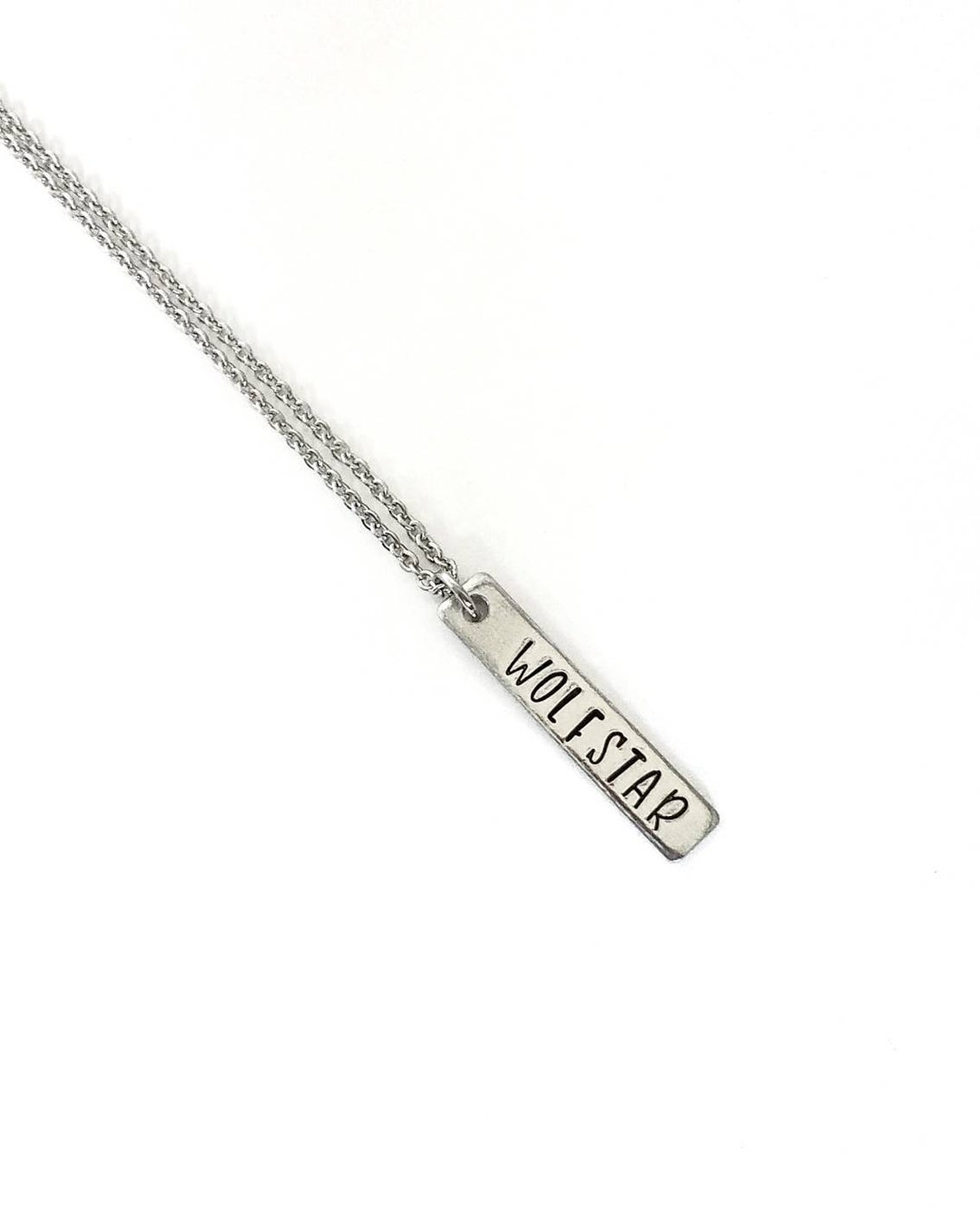 Wolfstar Rectangle Pendant Wolf Necklace Werewolf Remus Sirius ...