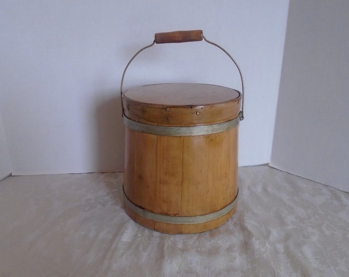 Sugar Bucket, Firkin, Wood Firkin, Antique Firkin, Old Firkin, Old Wood ...