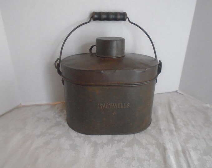 Antique Lunch Bucket, Antique Lunch Pail, Railroad Lunch Pail, Miners ...