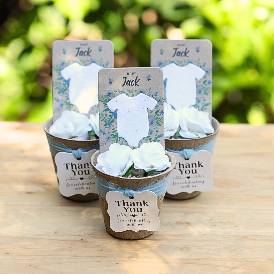 Baby Shower Favors – Plantable Wildflower Seed Paper Onesies – Eco ...
