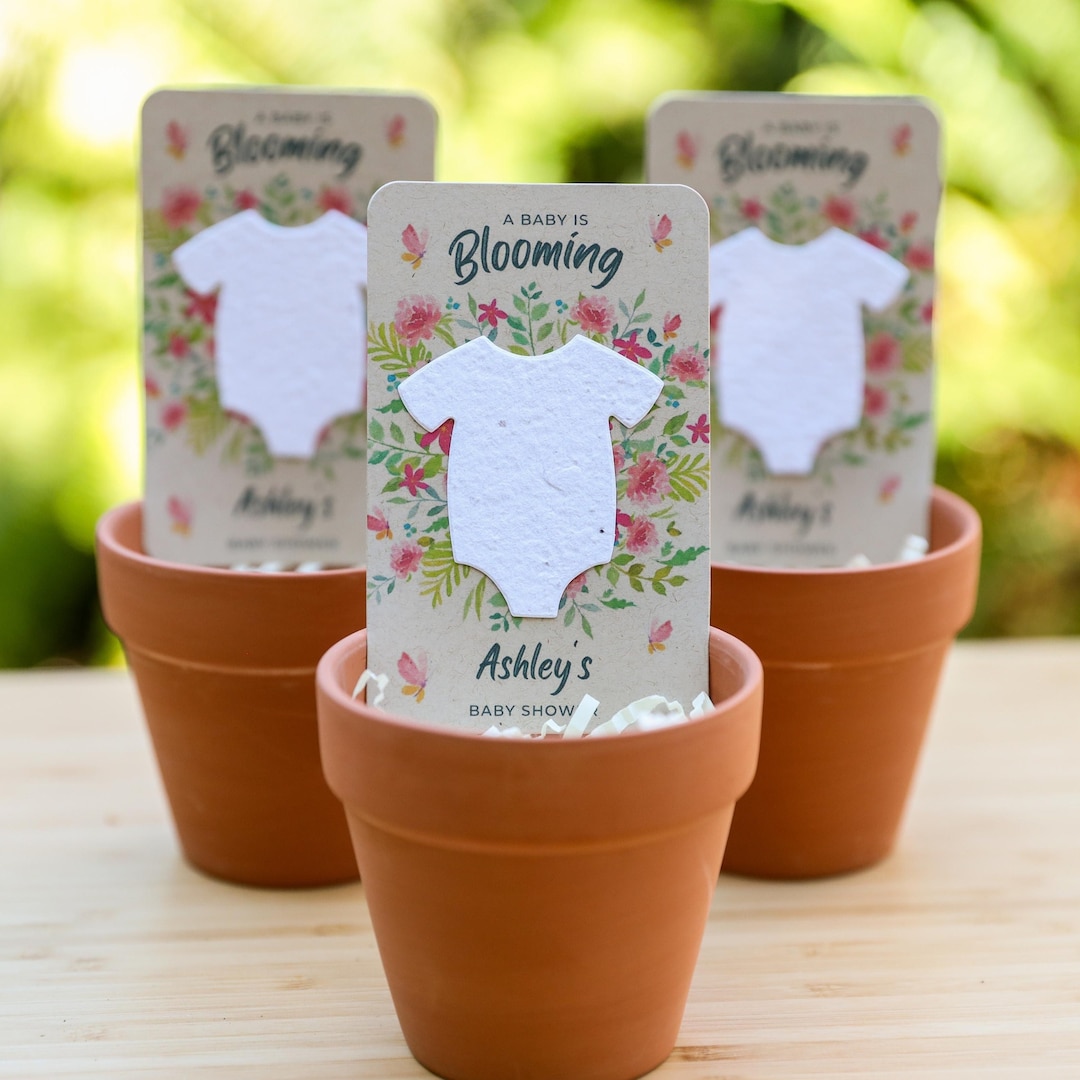Wildflower Seed Paper Baby Shower Favors: 'baby in Bloom' Theme - Etsy