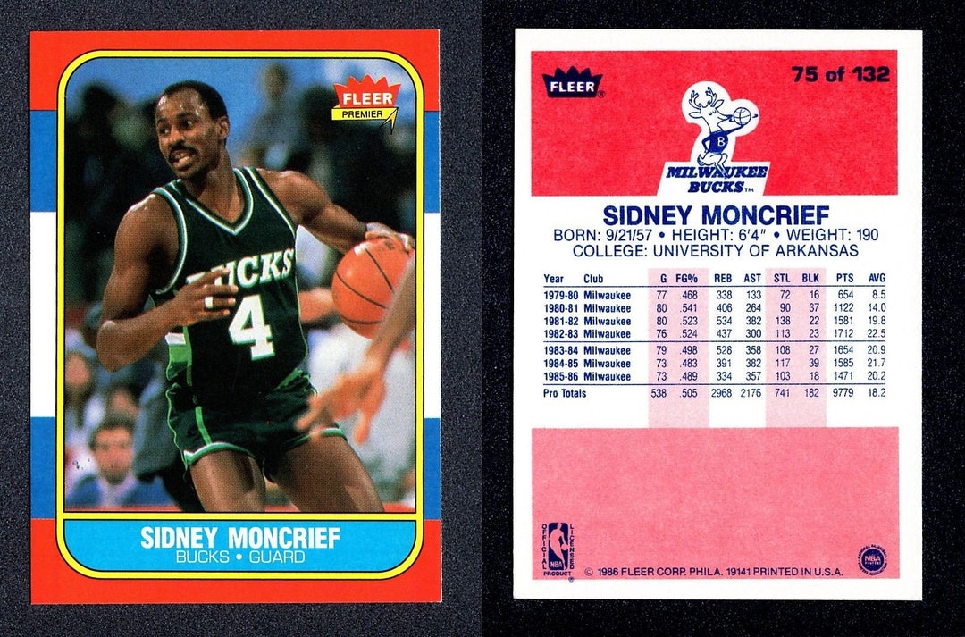 1986-87 Fleer #75 Sidney Moncrief Bucks NM-MT Basketball Card - Etsy