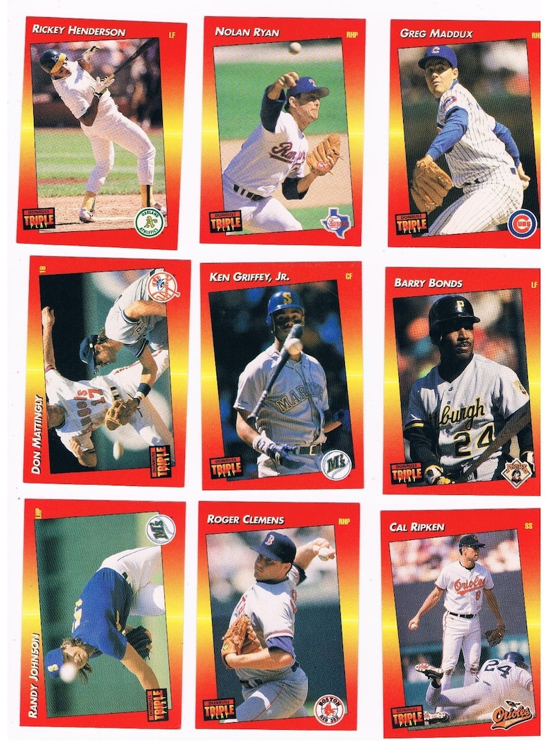 1992 Donruss Triple Play Baseball Cards Juego Completo de 264 Cartas ...