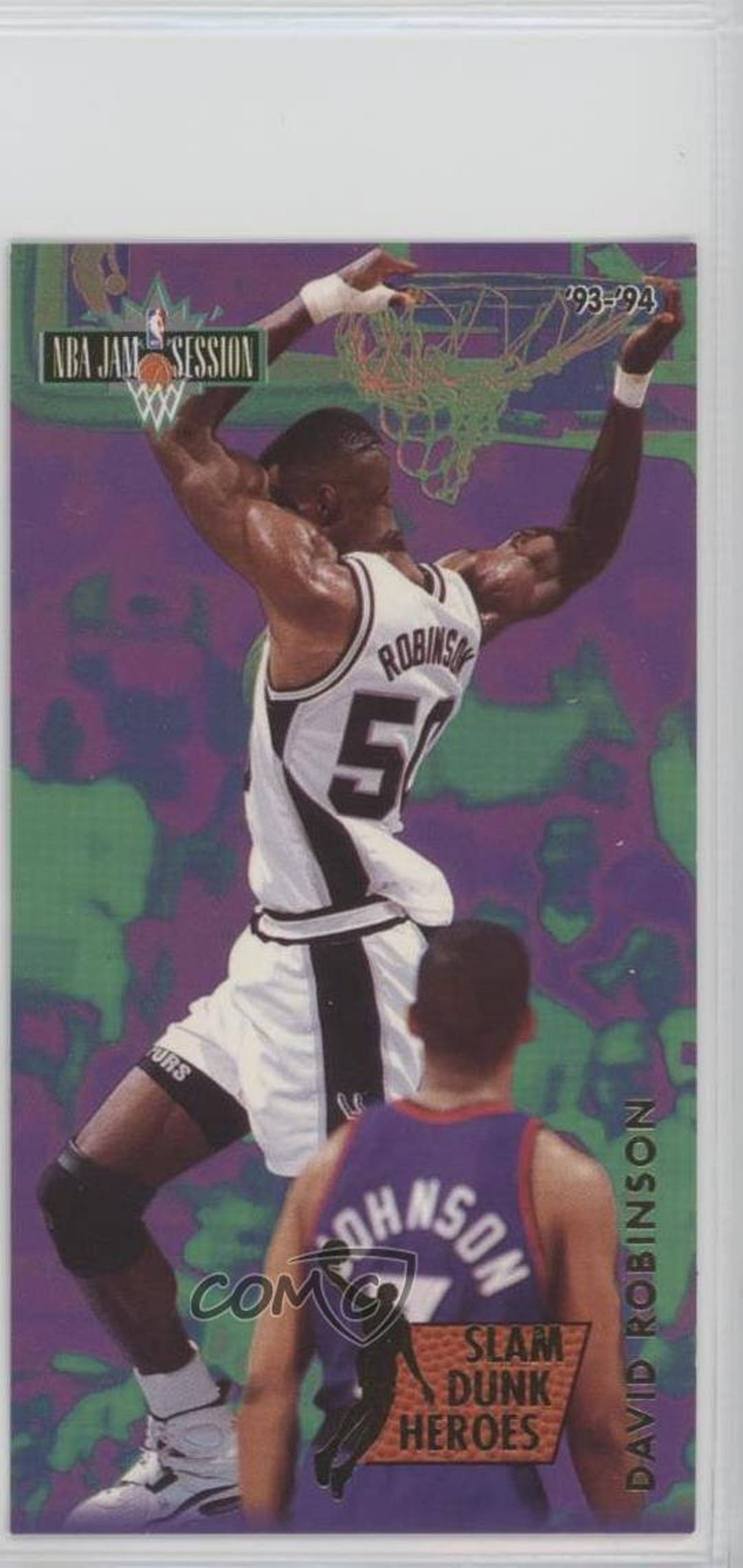 1993-94 NBA Jam Session Slam Dunk Heroes #8 David Robinson San Antonio ...