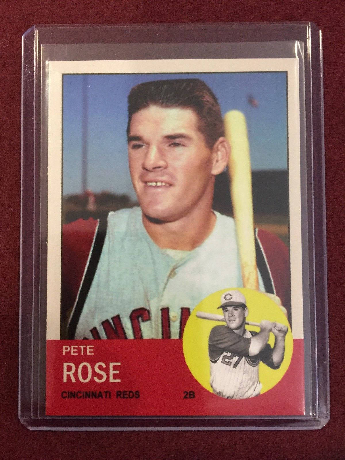 Mint Condition 1963 #537 Pete Rose Rookie Reprint Cincinnati Reds ...