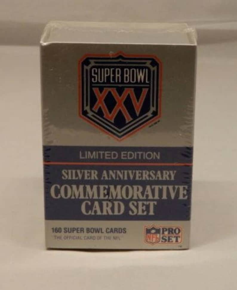 NFL Pro Set Super Bowl XXV Limited Edition Silver Anniversary ... NFL Pro Set Super Bowl XXV Limited Edition Silver Anniversary ...