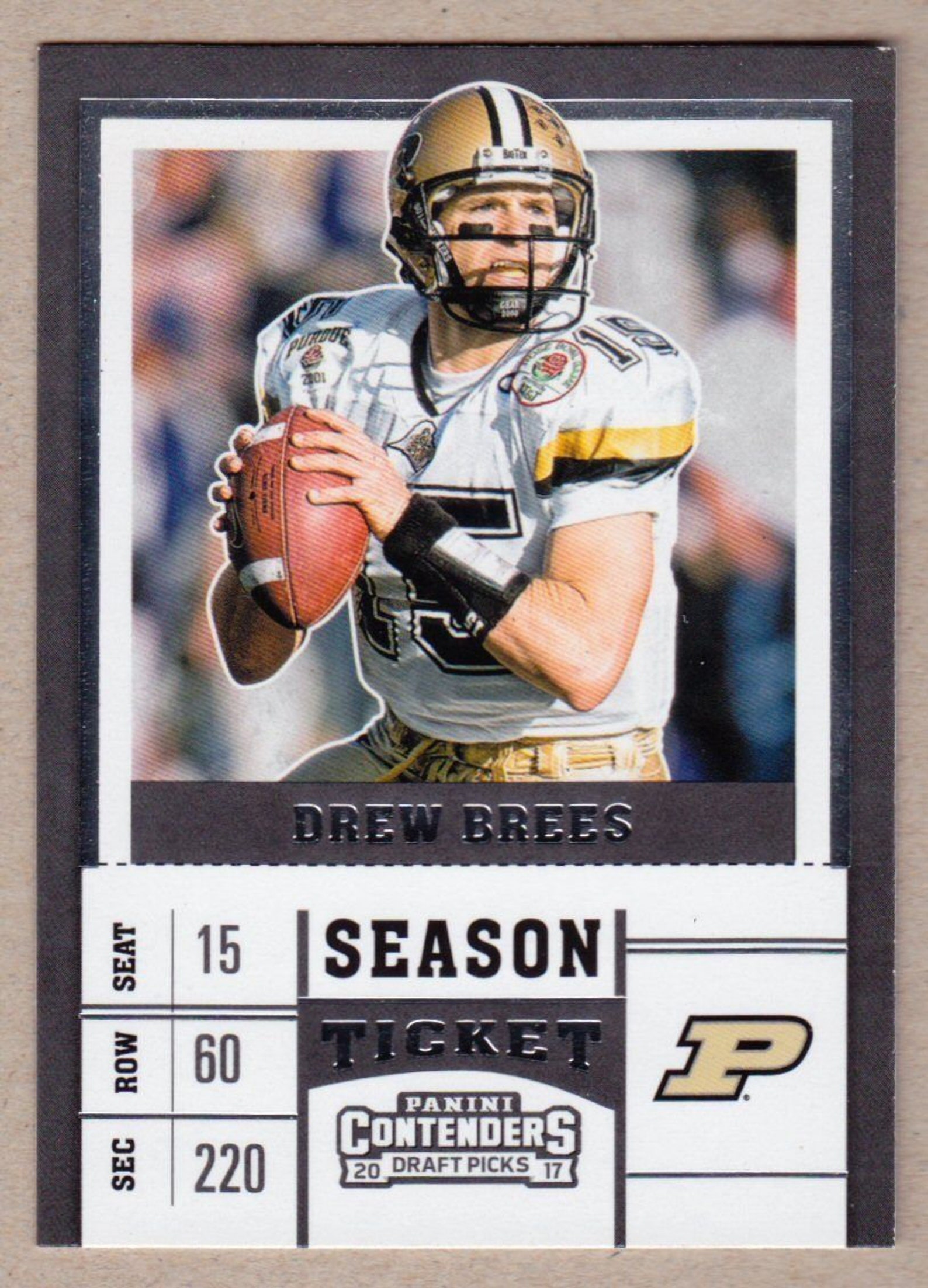 Drew Brees Panini Contenders Draft Picks #31 Purdue/saints - Etsy