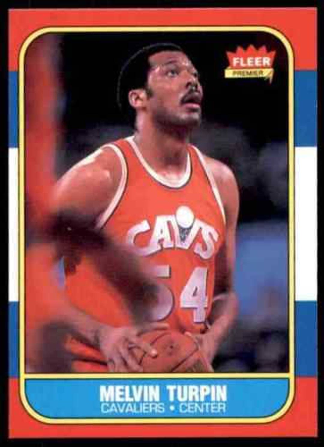 1986-87 fleer 116 Melvin Turpin Cleveland Cavaliers novato baloncesto ...