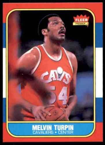 1986-87 fleer 116 Melvin Turpin Cleveland Cavaliers novato baloncesto ...