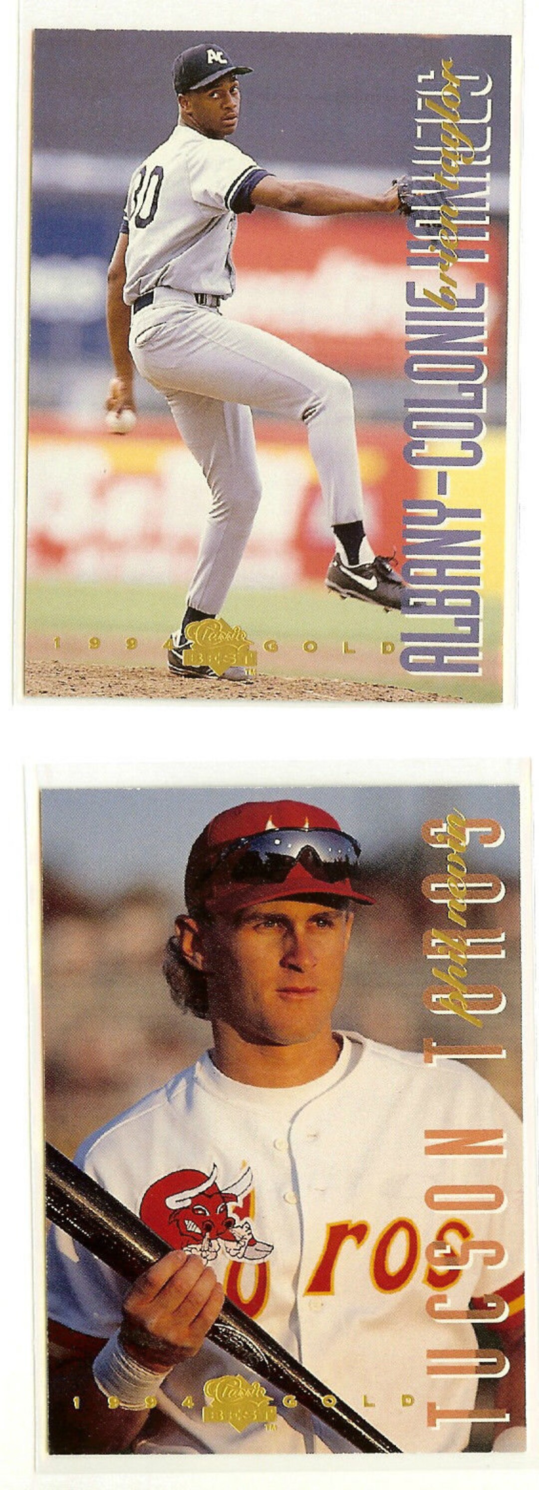 PROMO 1994 Classic Gold Brain Taylor & Phil Nevin Promotional 2 Card ...