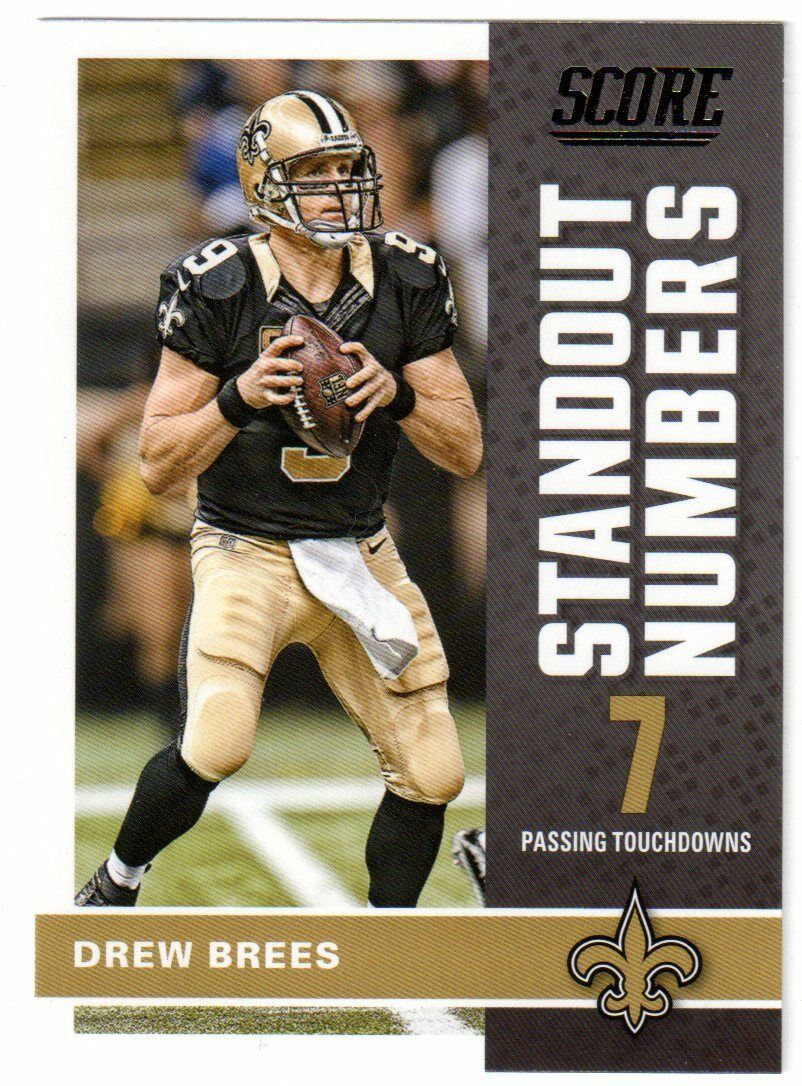 Score #4 Drew BREES 'STANDOUT NUMBERS' Saints - Etsy