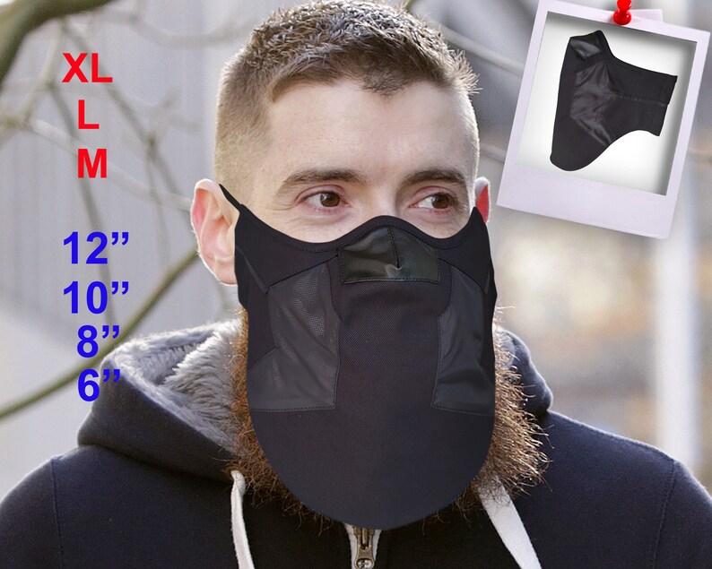 Beard Face Mask With Filter Pocket Cloth Nose Wire | Etsy