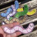 Worm Patch Iron on Sew on Embroidery Earthworm Patch Wormie Patch ...