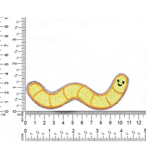 Worm Patch Iron on Sew on Embroidery Earthworm Patch Wormie Patch ...