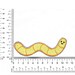 Worm Patch Iron on Sew on Embroidery Earthworm Patch Wormie Patch ...