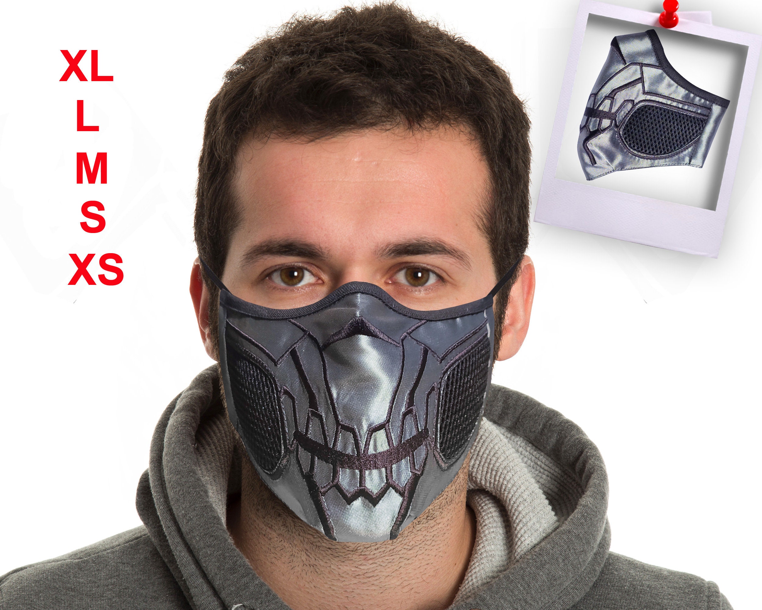 Taskmaster Face Mask With Filter Pocket and Nose Wire Cosplay - Etsy UK