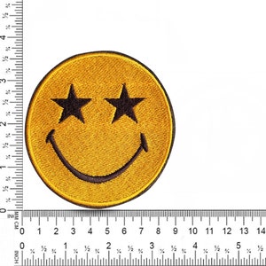 Smiley Face Patch Lightning Bolt Patch Iron on Sew on Happy - Etsy