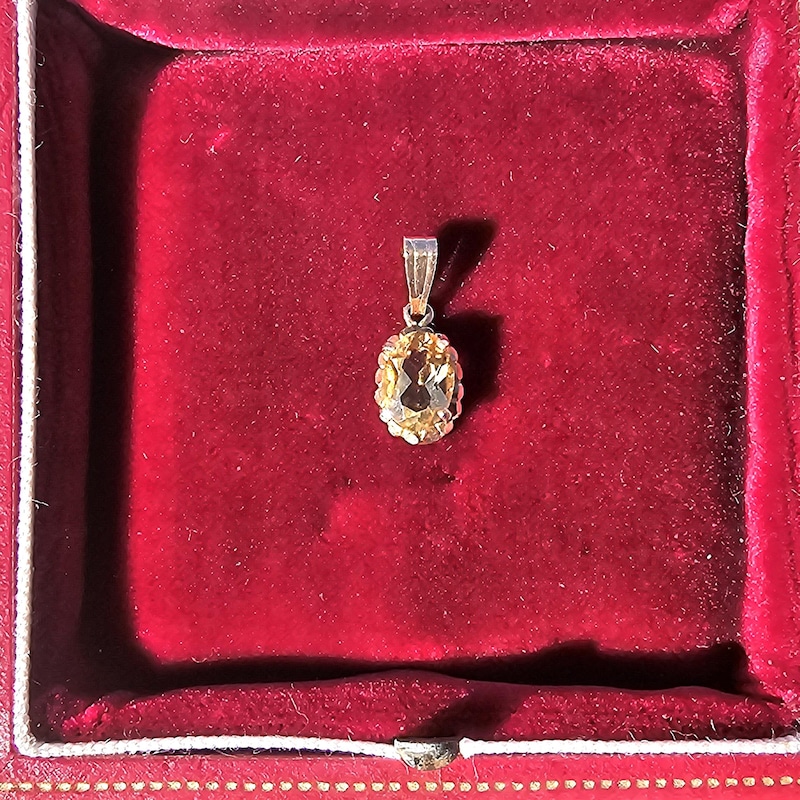 9ct Gold Pendant Citrine - Etsy