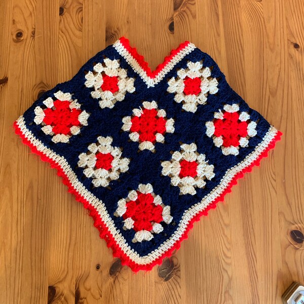 Granny Square Poncho - Etsy