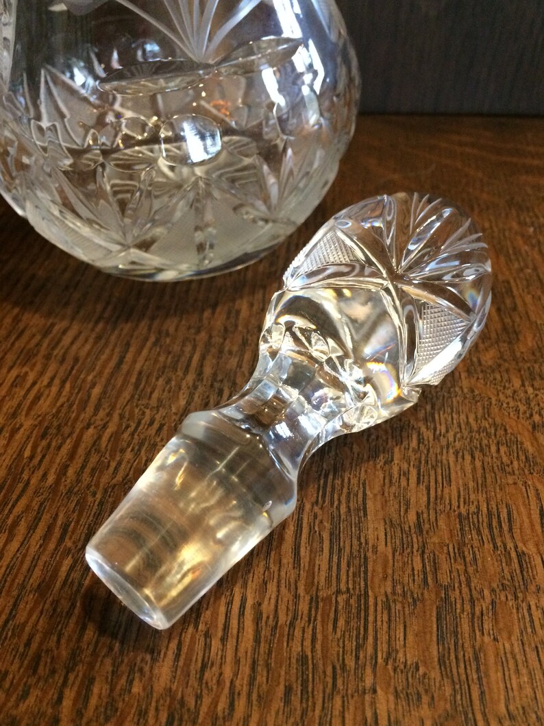 Stunning Brilliant Cut German Crystal Decanter With Original Stopper ...