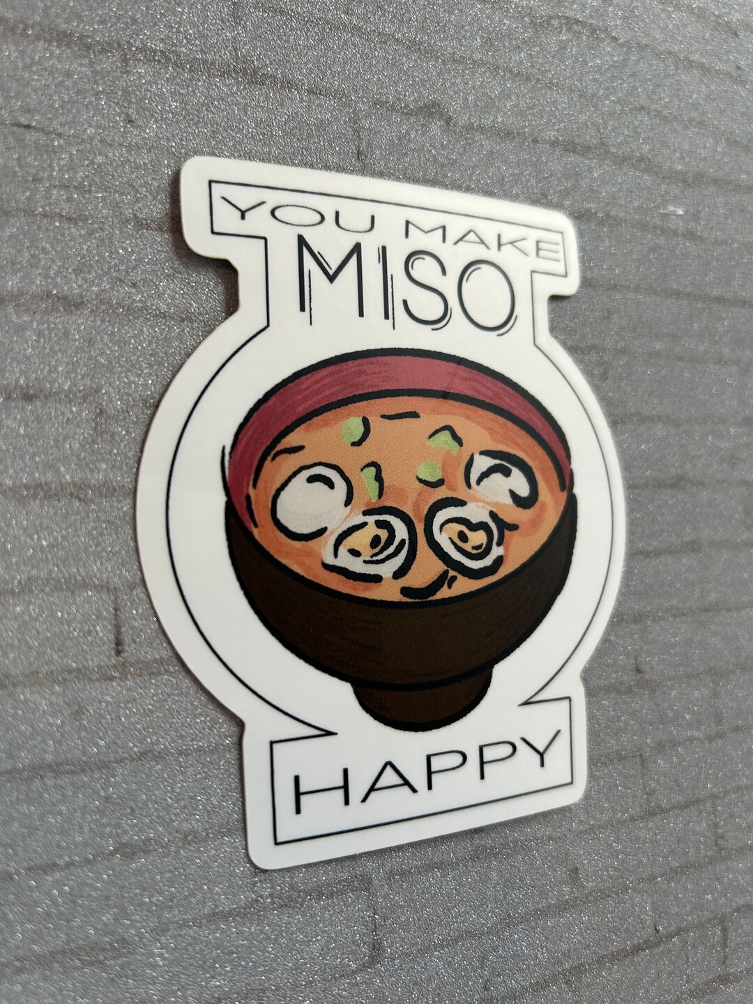 Miso Soup Sticker, Japanese Food Decal, Cute Sticker, Water Bottle ...