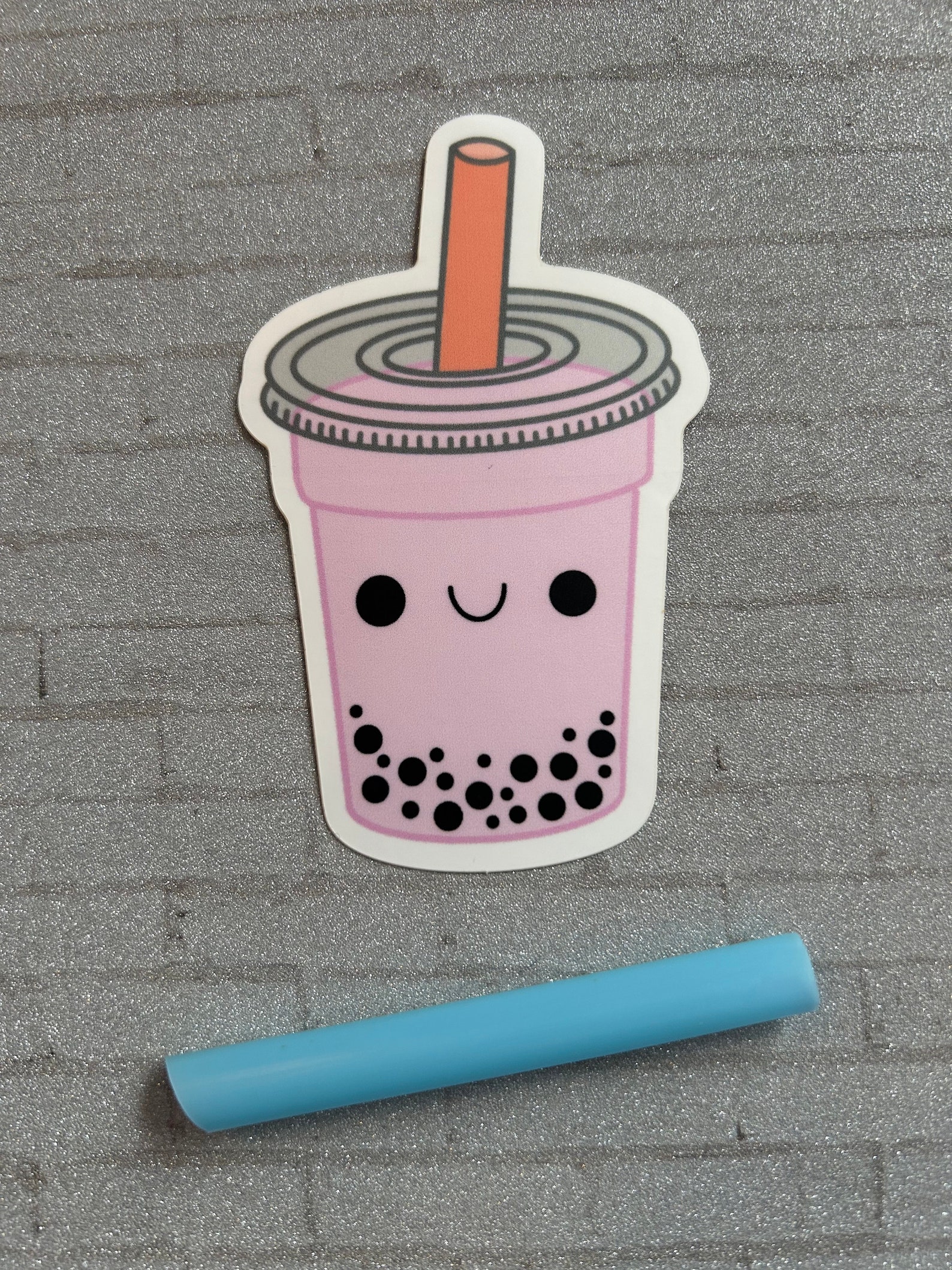 Boba Tea Sticker, Milk Tea Decal, Cute Sticker, Cold Drink Sticker ...