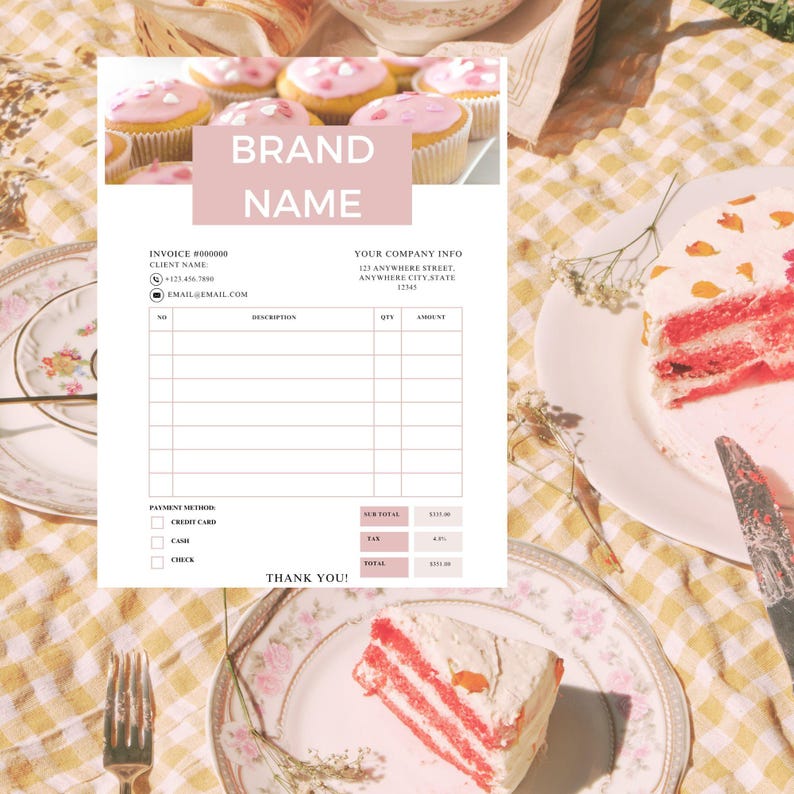 Custom Cake Order Form Editable Canva Template,bakery Order Form ...