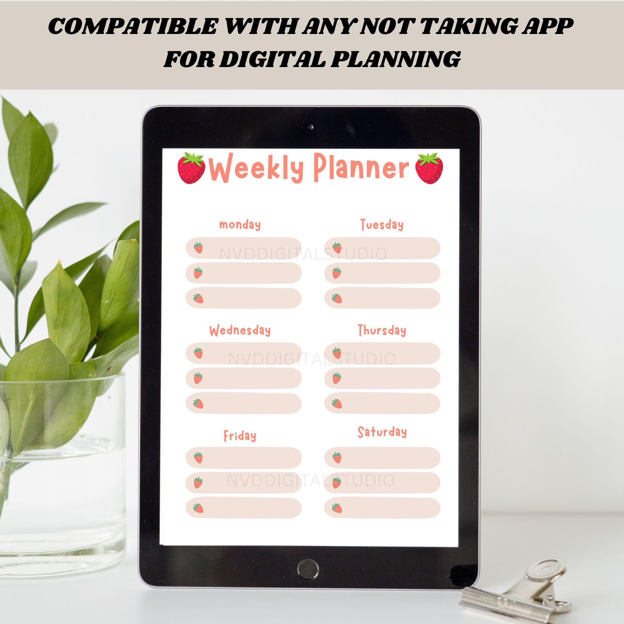 Editable Weekly Planner,printable Digital Weekly Planner Canva Template ...
