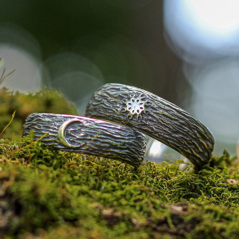 Sun and Moon Couple Ring - Etsy