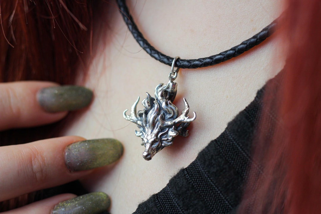 Majestic Silver Dragon Pendant, Perfect Fantasy Jewelry for Dnd Fans ...