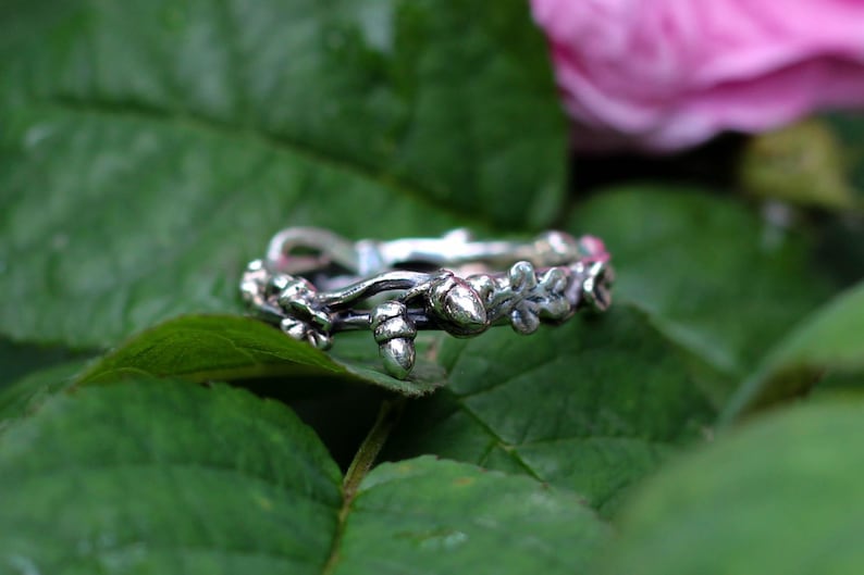 Nature Inspired 925 Silver Ring, Leaf and Branch Ring, Unique Boho ...