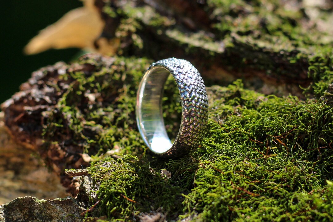 925 Sterling Silver Rings, Dragon Scale Ring, Textured, Personalized ...