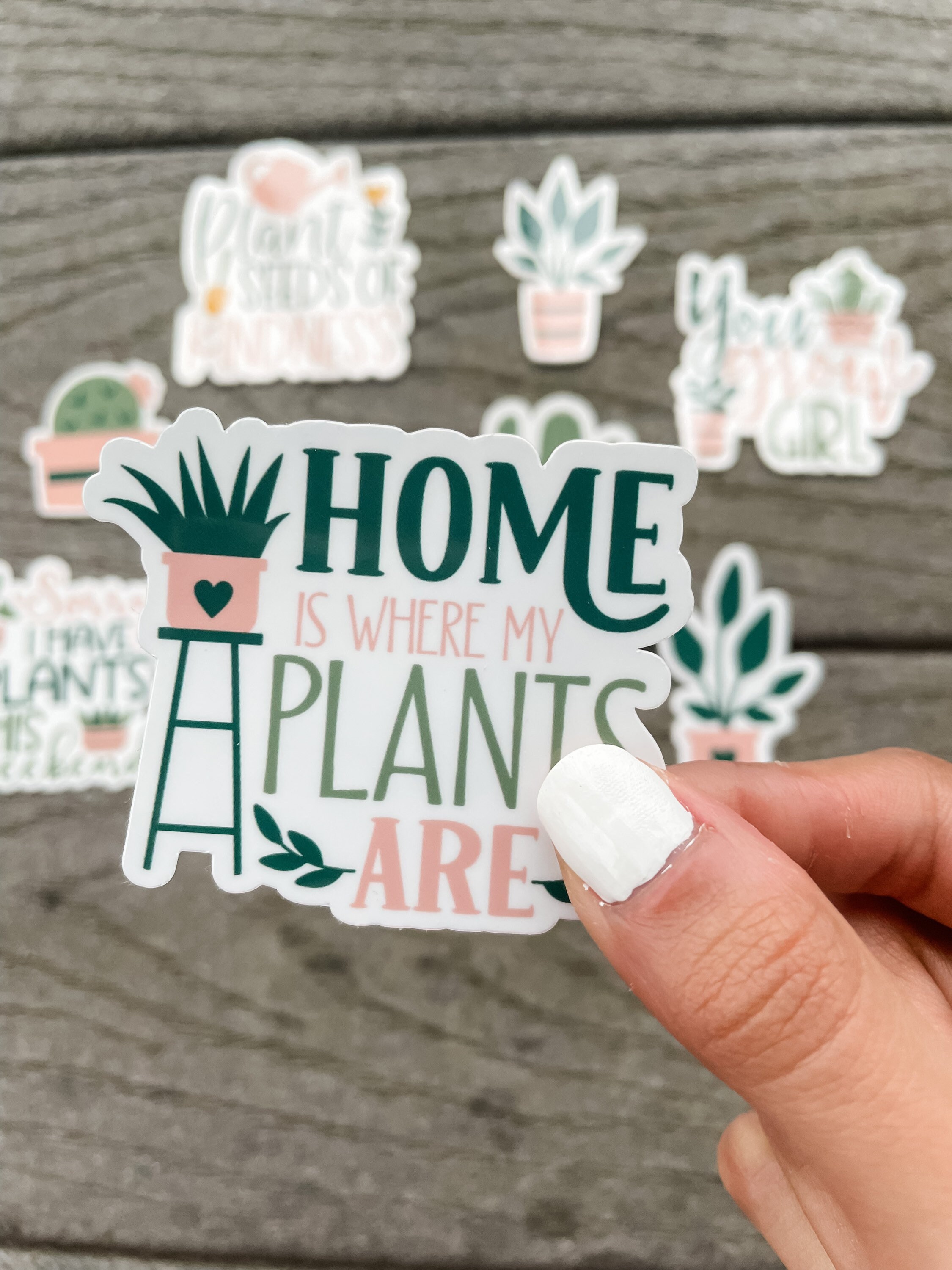 10 Plant Sticker Pack Greenery Plant Vinyl Stickers Plant | Etsy