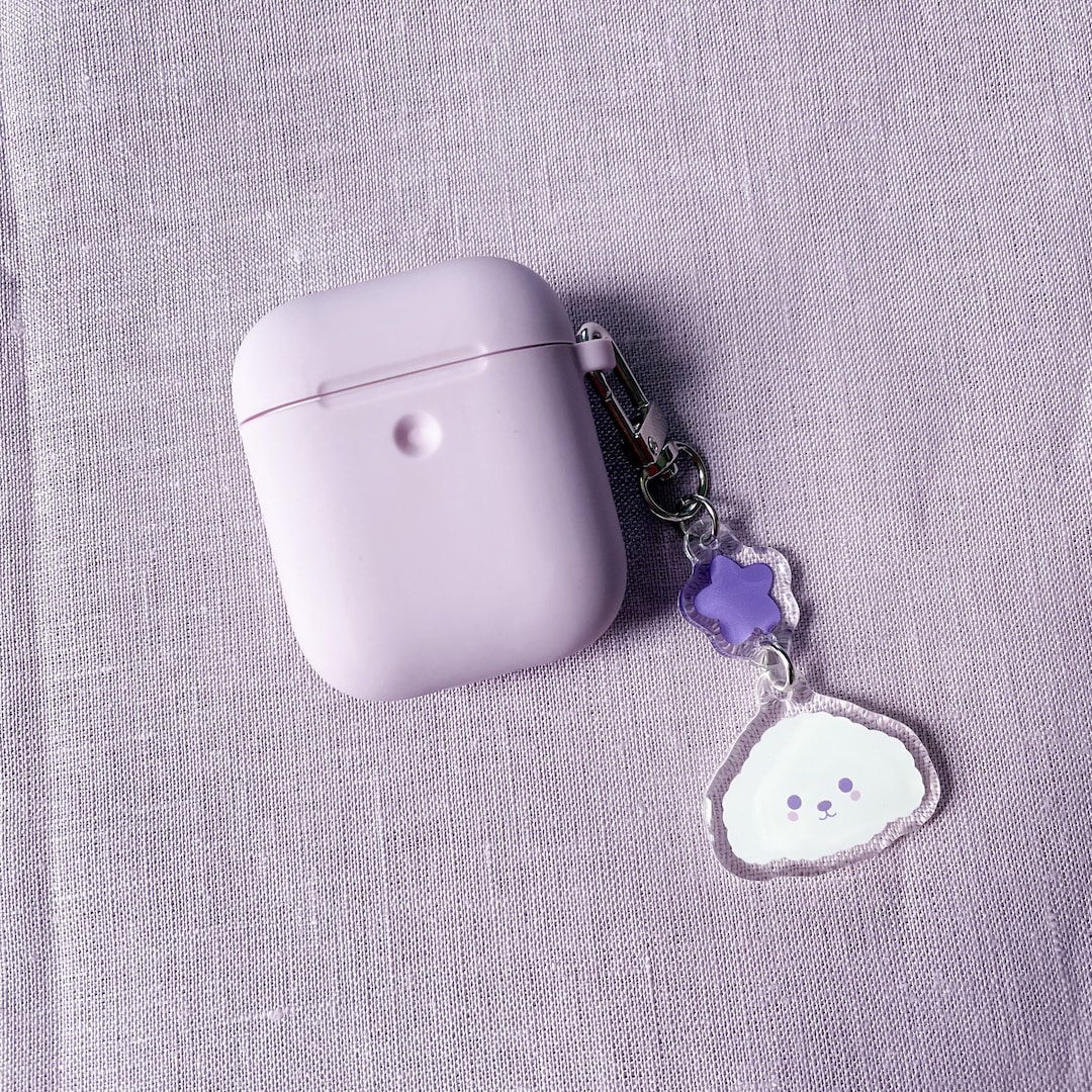Cute Puppy Acrylic Keychain, Kawaii Dog Keychain, Purple Star Keychain ...