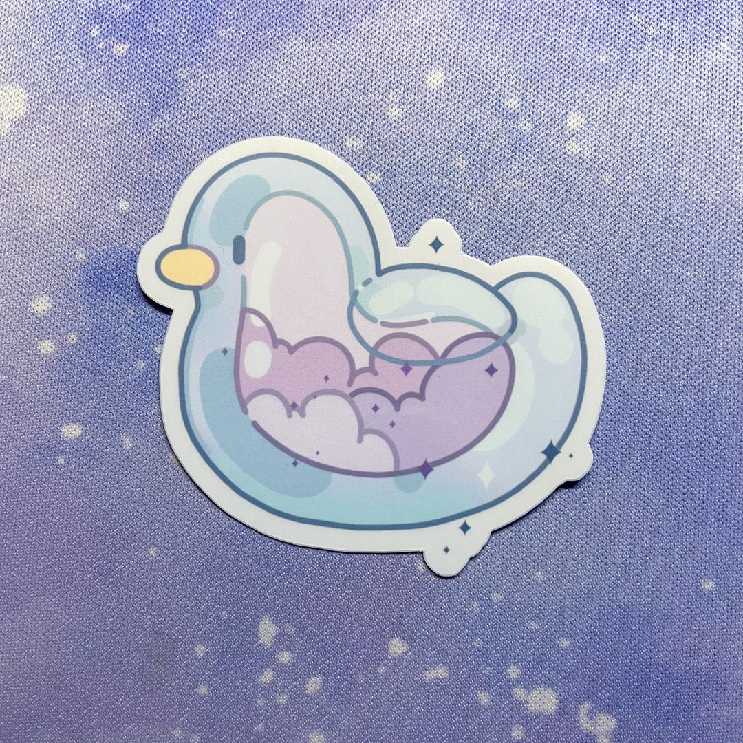 Cute Duck Sticker, Laptop Rubber Duck Stickers, Cloud Duck Sticker ...