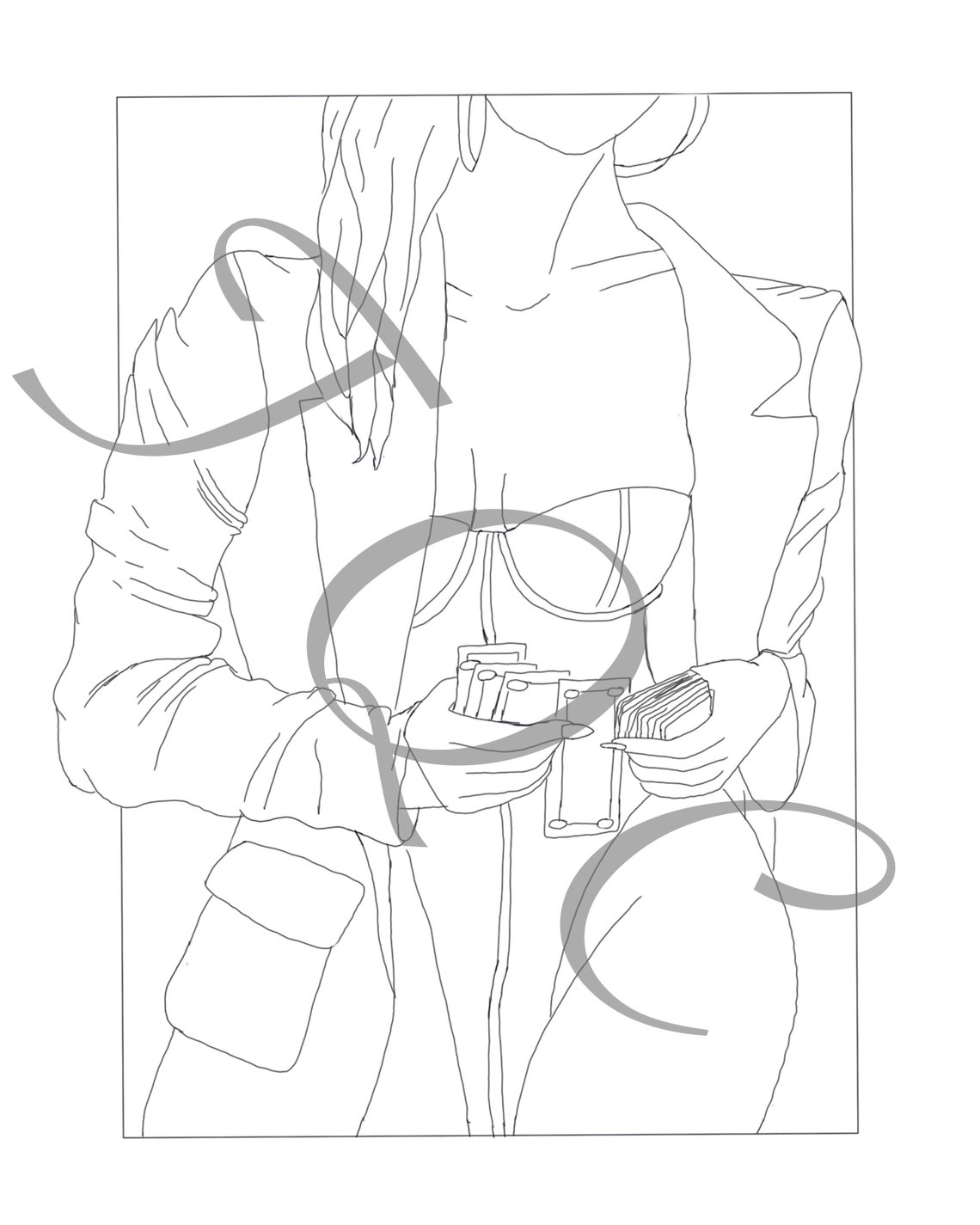 Bossy Lady Coloring Page- Printable Adult Coloring Pages, Treat ...